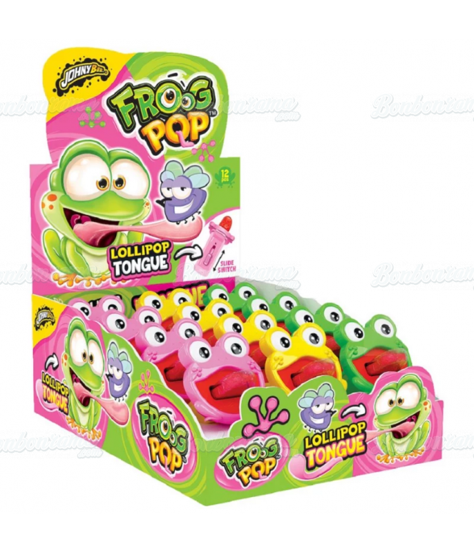 Frog pop sucette en forme de langue qui sort de sa bouche en gros ...
