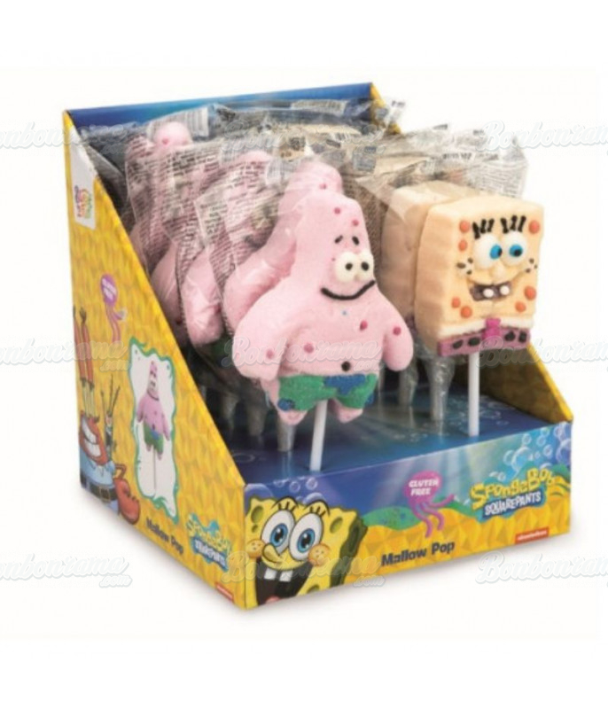 SpongeBob Mallow Pop Marshmallow Lollipop in Bulk Packaging