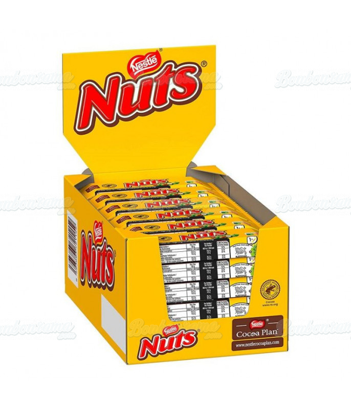 Barre chocolatée Nuts – Nestlé | Bonbonrama